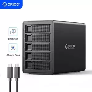 ORICO 5 Bay Dock HDD/SSD Enclsure Type C USB3.1Gen2 (10Gbps) Support ...