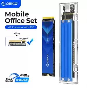 ORICO M.2 NVMe Portable Solid State Drive PCIe 3.0x4 SSD with Enclosure ...